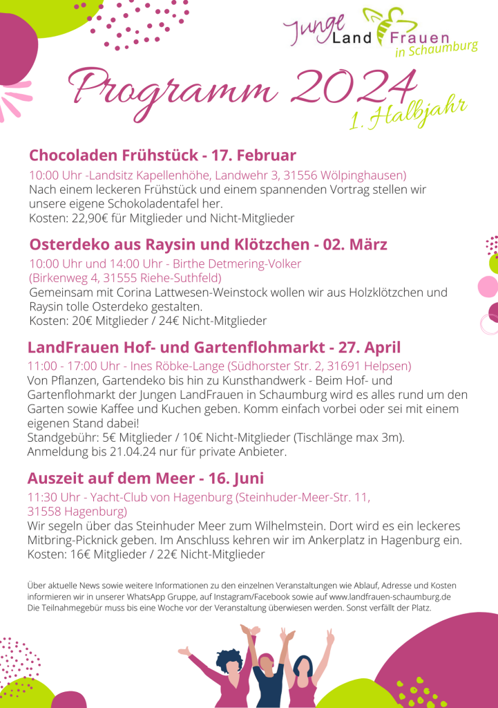 Unser neues Programm ist da - Landfrauen Schaumburg